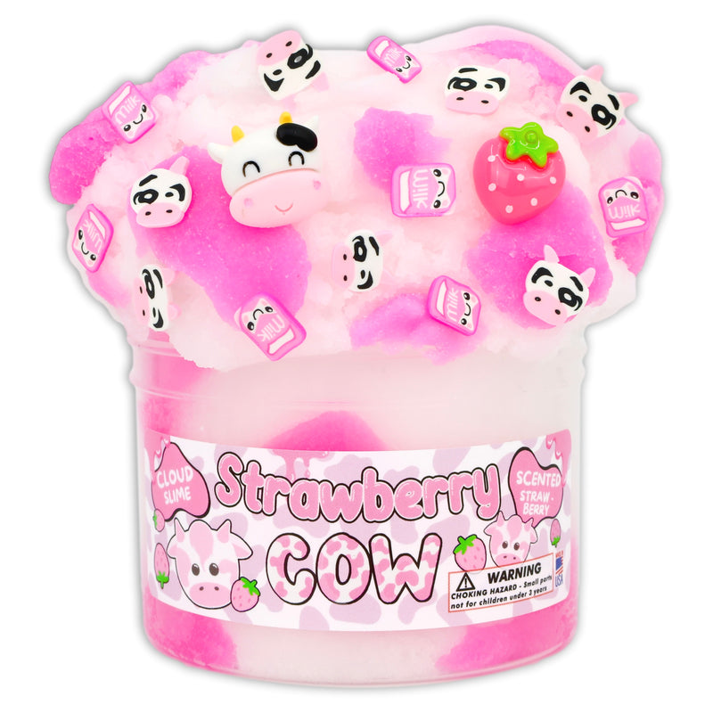 Strawberry Cow Cloud Slime - Shop Slime - Dope Slimes