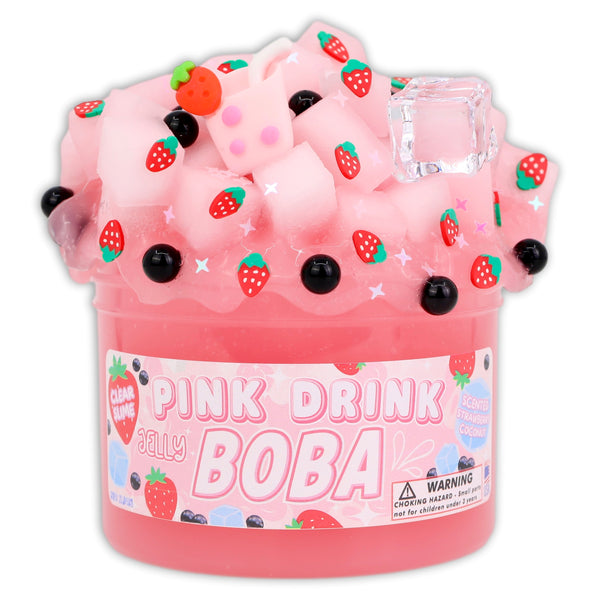 Pink Drink Jelly Boba Clear Slime - Buy Slime - Dope Slimes Shop