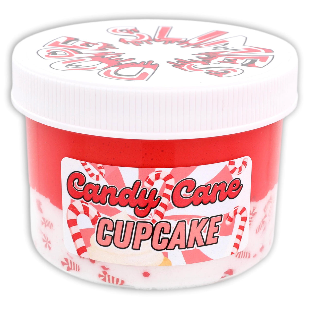 Candy Cane Cupcake Butter Hybrid Slime - Shop Christmas Slimes
