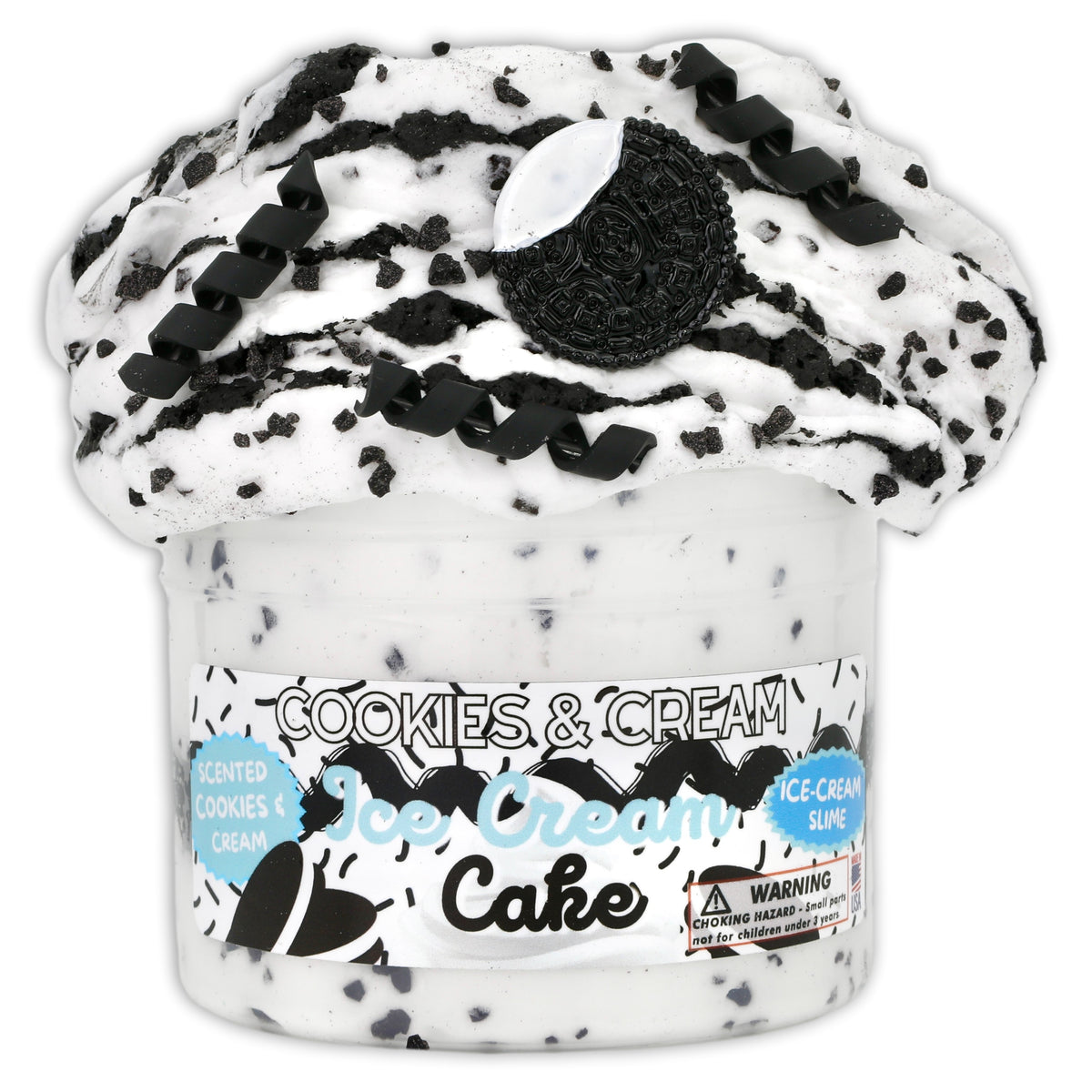 Cookies & Cream Ice-Cream Cake Slime - Shop Slime - Dope Slimes