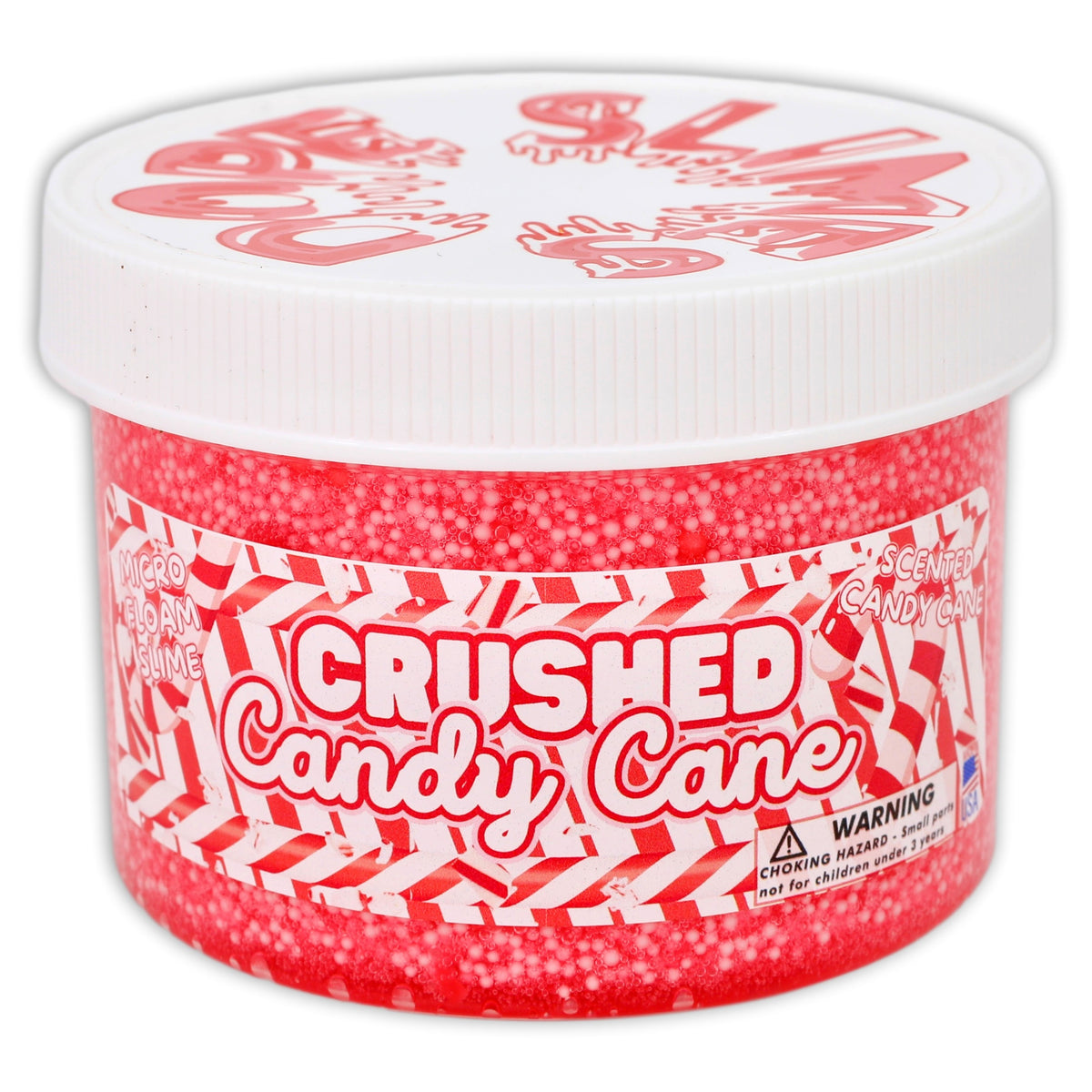 Crushed Candy Cane Floam Slime - Shop Christmas Slimes - Dope Slimes