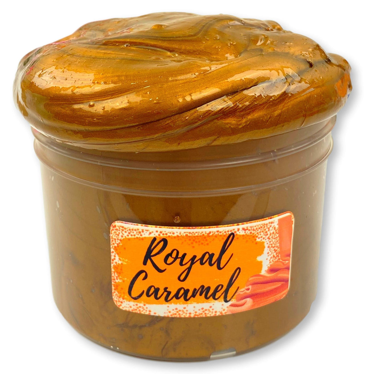 Royal Caramel Clear Metallic Slime - Shop Slime - Dope Slimes