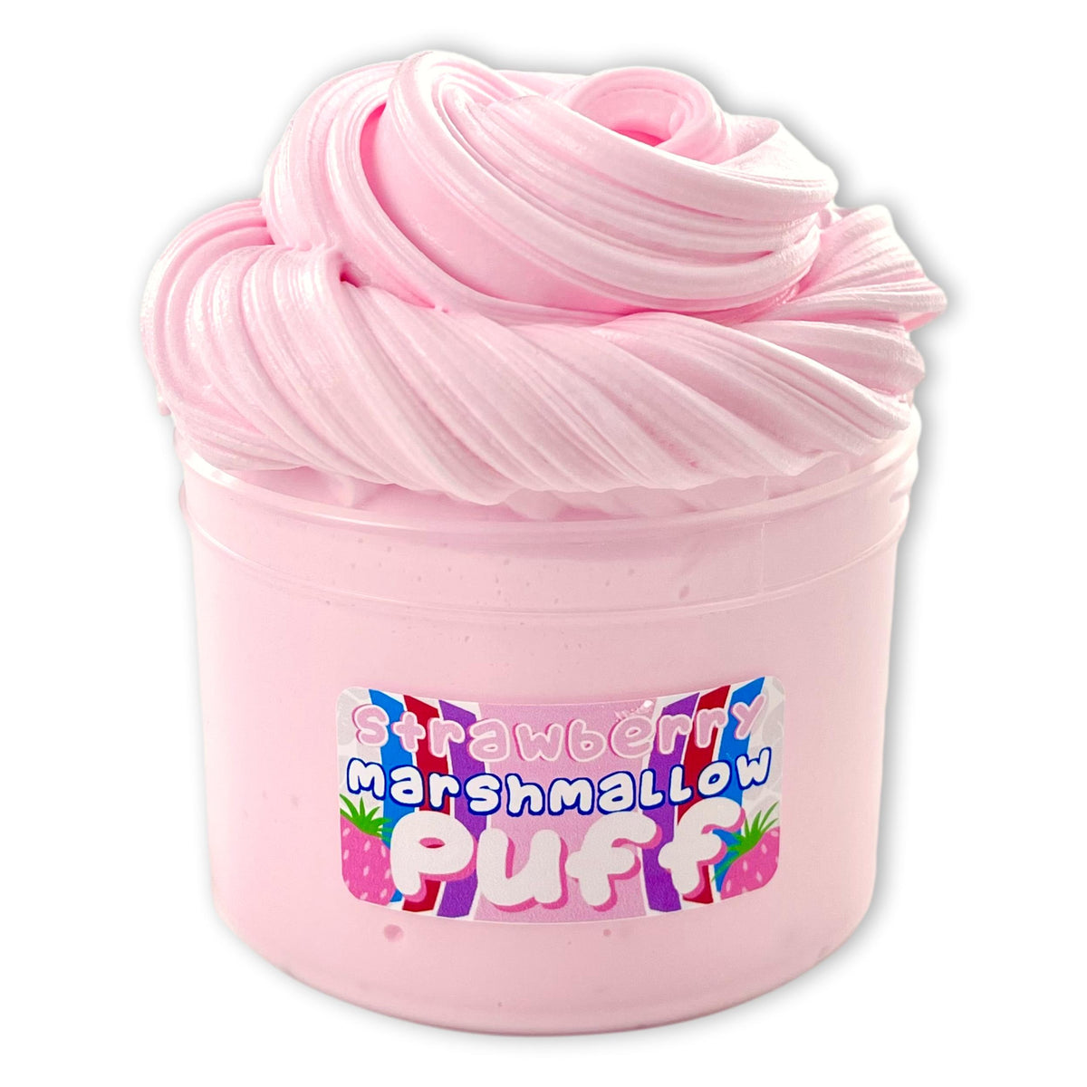 Strawberry Marshmallow Puff Butter Slime - Shop Slime - Dope Slimes