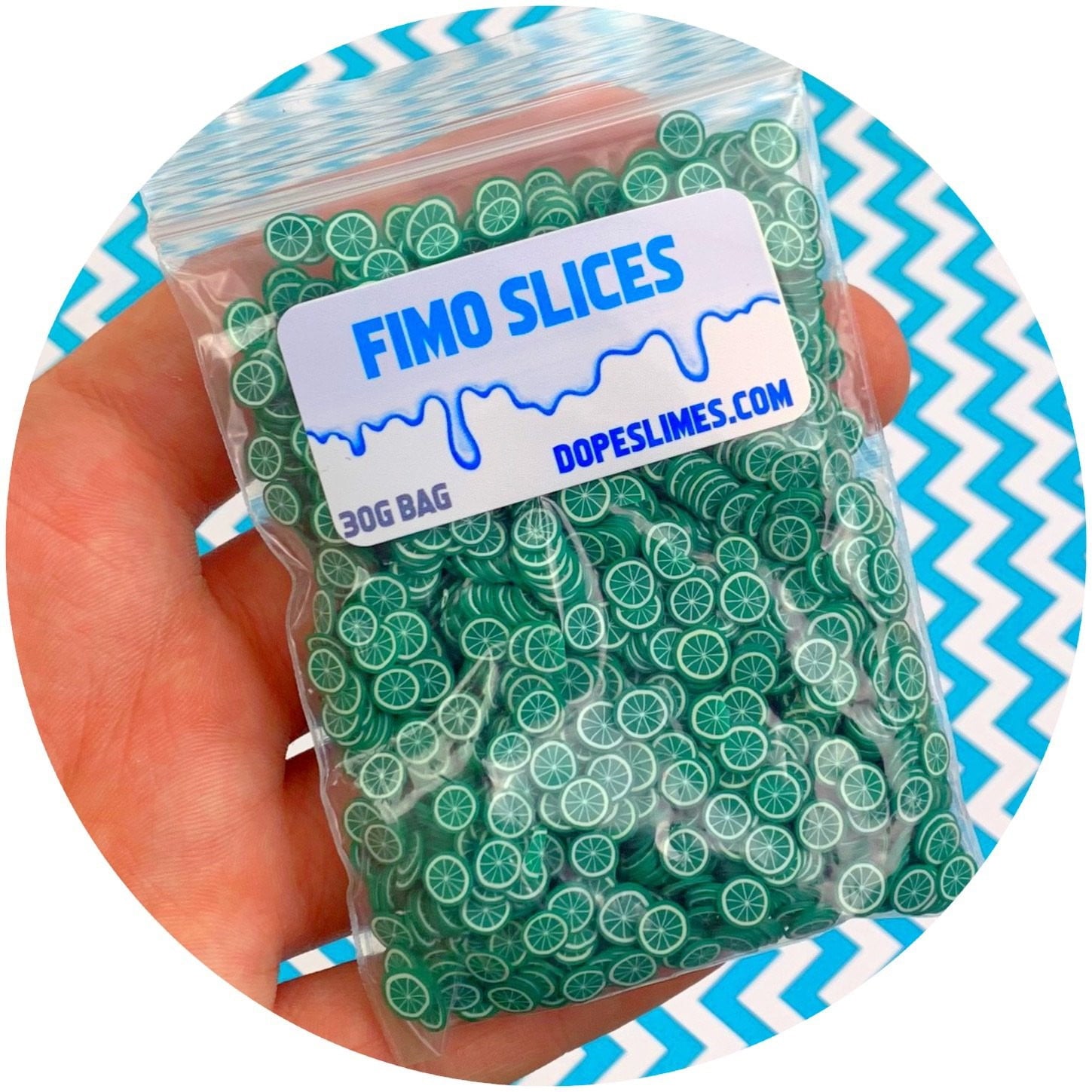 Lime Fimo Slices
