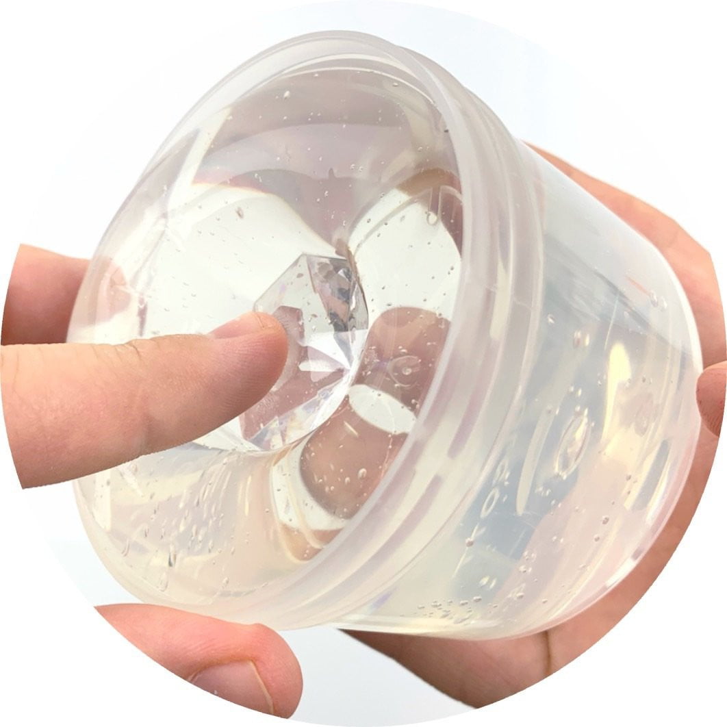Diamond Clear Crystal Clear Slime - Shop Slime - Dope Slimes